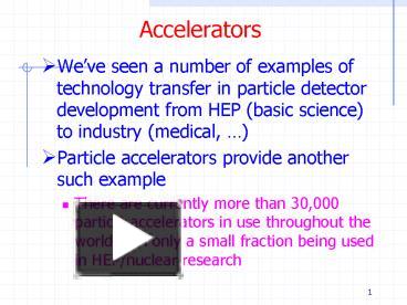 Accelerators presentation | free to view