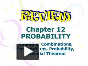 PPT – Chapter 12 PROBABILITY PowerPoint presentation | free to download ...