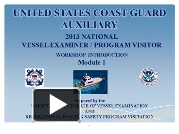 UNITED STATES COAST GUARD AUXILIARY presentation | free to download
