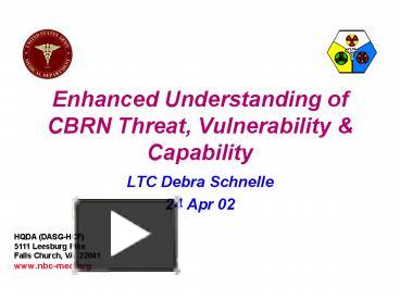 Enhanced Understanding of CBRN Threat, Vulnerability presentation ...