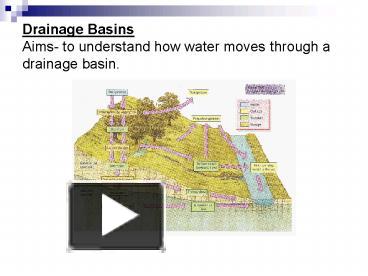Drainage Basins Aims- to understand how water moves through a drainage ...