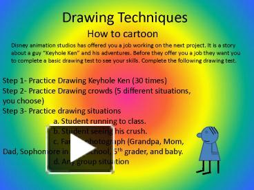 PPT – Drawing Techniques PowerPoint presentation | free to download ...