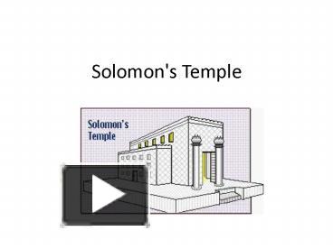 Solomon's Temple presentation | free to view