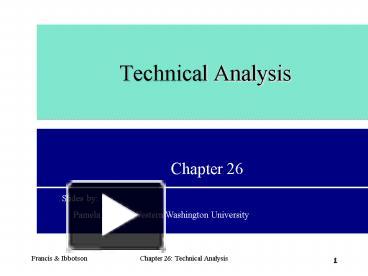 Technical Analysis presentation | free to view