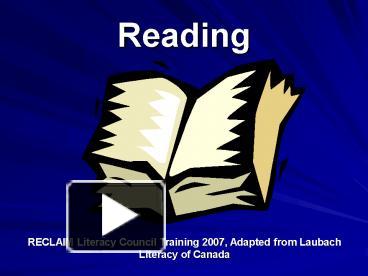 Reading presentation | free to view
