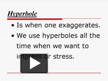 Hyperbole presentation | free to download