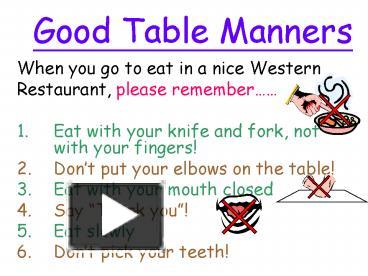 Good Table Manners presentation | free to view