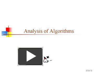 PPT – Analysis of Algorithms PowerPoint presentation | free to download ...