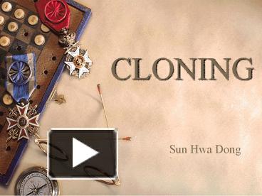 CLONING presentation | free to download