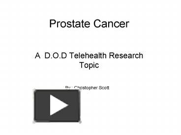 Prostate Cancer presentation | free to download