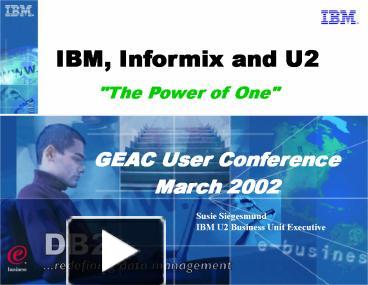 The Power of One presentation | free to view