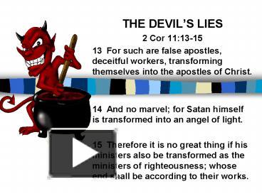 PPT – THE DEVILS LIES PowerPoint presentation | free to view - id ...