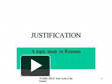 JUSTIFICATION presentation | free to download