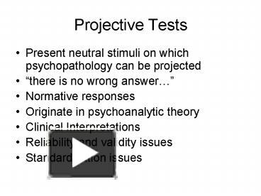 Projective Tests presentation | free to download