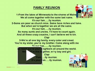 FAMILY REUNION presentation | free to download