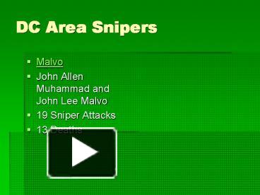 PPT – DC Area Snipers PowerPoint presentation | free to download - id ...