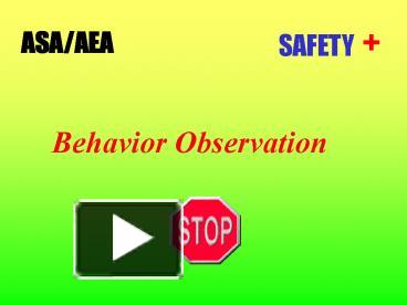 Behavior Observation presentation | free to view