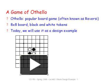A Game of Othello presentation | free to download