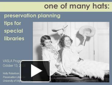 PPT – preservation planning tips for special libraries PowerPoint ...