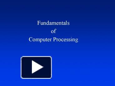 PPT – Fundamentals PowerPoint presentation | free to download - id ...