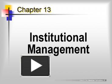 PPT – Institutional Management PowerPoint presentation | free to ...