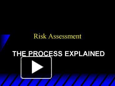 PPT – Risk Assessment PowerPoint presentation | free to download - id ...
