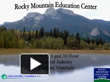 PPT – OSHA 10 and 30 Hour PowerPoint presentation | free to view - id ...