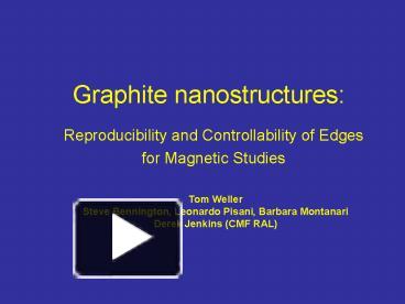 Graphite nanostructures: presentation | free to view