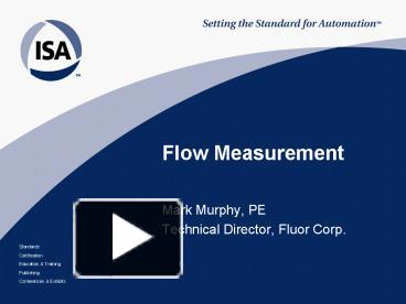 Flow Measurement presentation | free to view