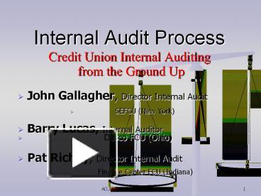 PPT – Internal Audit Process PowerPoint presentation | free to download ...