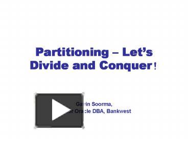 Partitioning presentation | free to download
