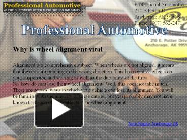 PPT – Facts on Wheel Alignment PowerPoint presentation | free to ...