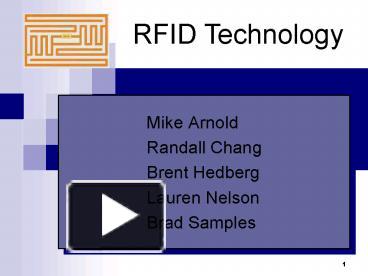 RFID Technology presentation | free to view