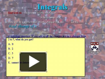 Integrals presentation | free to download