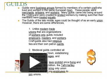 PPT – GUILDS PowerPoint presentation | free to view - id: 416a9-MDI2M