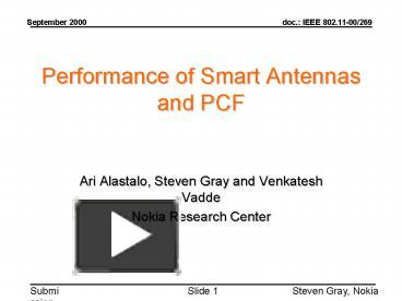 PPT – Performance of Smart Antennas and PCF PowerPoint presentation ...