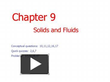 Solids and Fluids presentation | free to view
