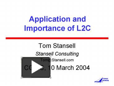 Application and Importance of L2C presentation | free to view