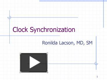 Clock Synchronization presentation | free to download