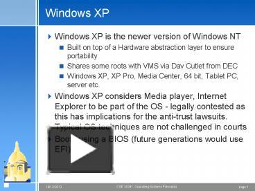 PPT – Windows XP PowerPoint presentation | free to download - id ...