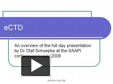 eCTD presentation | free to download
