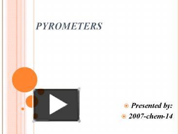 PYROMETERS presentation | free to download