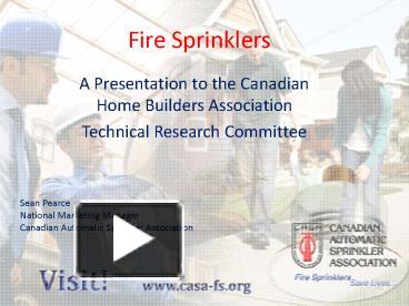 Fire Sprinklers presentation | free to view