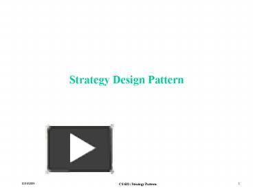 PPT – Strategy Design Pattern PowerPoint presentation | free to view ...