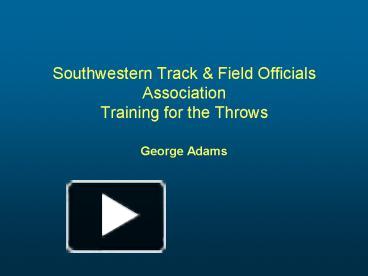 PPT – Southwestern Track PowerPoint presentation | free to view - id ...