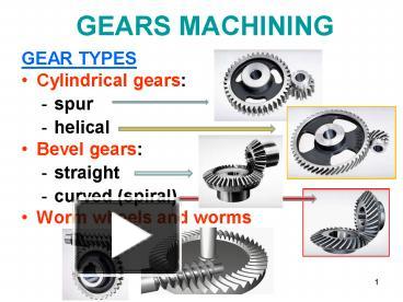 GEARS MACHINING presentation | free to view