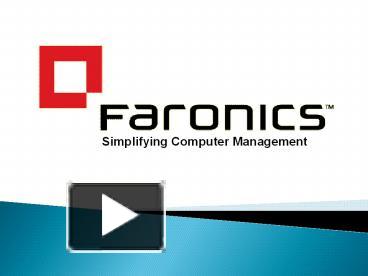 Faronics Deep Freeze: System Restore Software presentation | free to ...