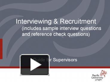 PPT – Interviewing PowerPoint presentation | free to view - id: 41b449 ...