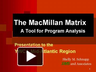 The MacMillan Matrix A Tool for Program Analysis presentation | free to ...