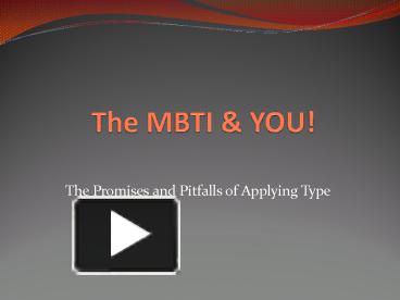 The MBTI presentation | free to view